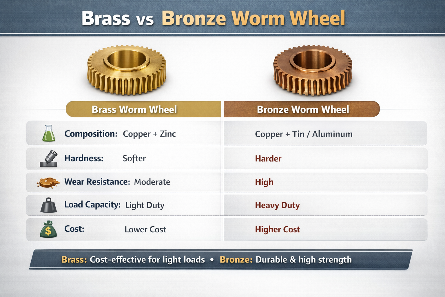 Posso substituir uma engrenagem helicoidal de latão por uma de bronze ...